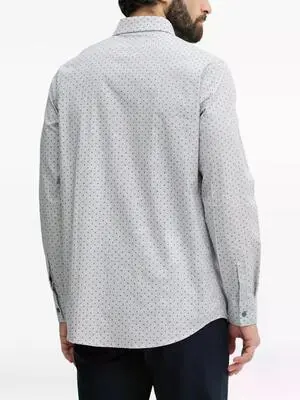 Armani Exchange Micro-pattern Long-sleeve Shirt