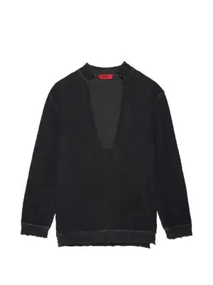 424 Frayed Bouclé V-neck Sweater
