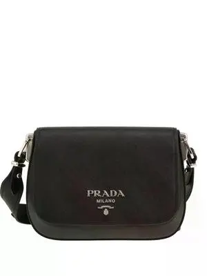 Prada Saffiano Leather Shoulder Bag - Black