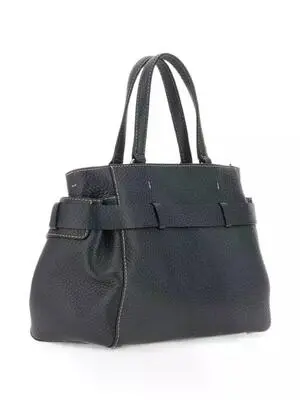 GIANNI CHIARINI Medium Miranda Hammered Leather Tote Bag - Blue