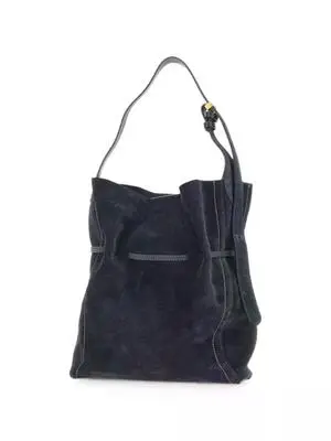 GIANNI CHIARINI Sienna Suede Bucket Bag - Blue
