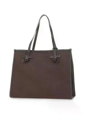 MARCELLA CLUB Large Tote Bag With Leather Trims - Brown