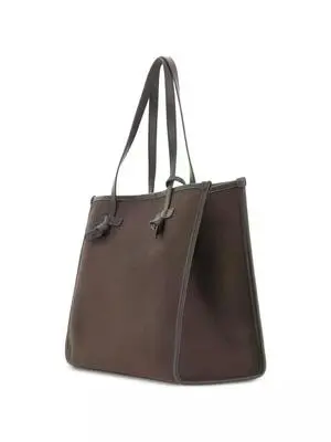 MARCELLA CLUB Large Tote Bag With Leather Trims - Brown