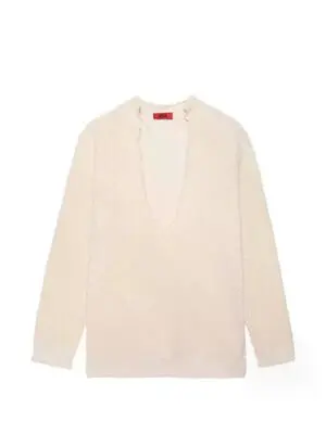 424 Deep V-neck Bouclé Sweater