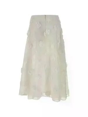 HERSKIND Floral Appliqué Organza Skirt