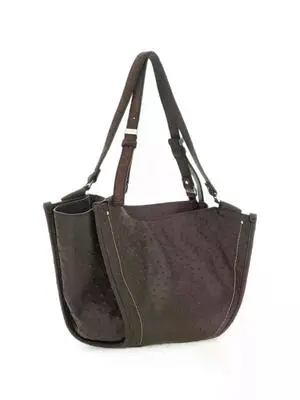 GIANNI CHIARINI Bloom Ostrich-effect Medium Shoulder Bag