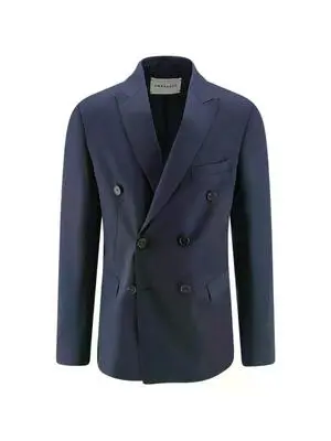 AMARANTO Double-breasted Peak-lapel Blazer