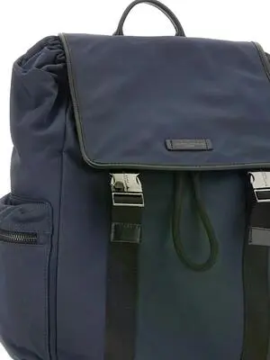 GIANNI CHIARINI Oslo Leather-trimmed Backpack - Blue