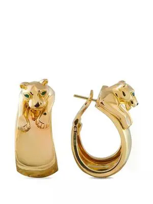 Cartier Panthère Onyx And Emerald Earrings