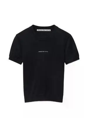 Alexander Wang Shimmering Logo T-shirt - Black