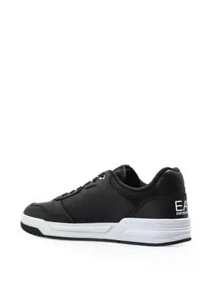 EA7 Logo Panel Leather Sneakers
