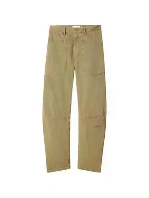 NILI LOTAN Shon" Patch-pocket Barrel Trousers - Neutrals