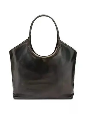 Miu Miu Ivy Logo-embossed Leather Tote Bag