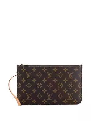LOUIS VUITTON Monogram Canvas Large Pouch - Brown