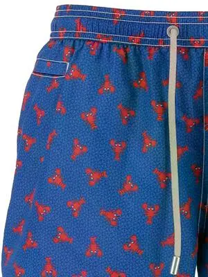 MC2 SAINT BARTH Lobster Print Swim Shorts - Blue