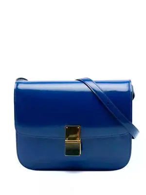 Celine 2012 Medium Calfskin Classic Box Crossbody Bag - Blue
