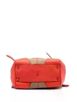 Burberry Small House Check Canvas Bridle Canterbury Tote Bag