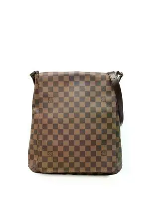 LOUIS VUITTON Damier Ebene Musette Salsa Gm Crossbody Bag - Brown