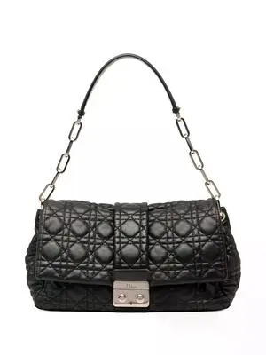 Dior Lambskin Cannage New Lock Shoulder Bag - Black