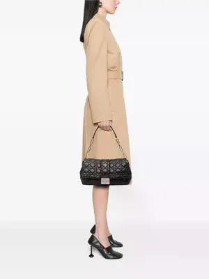 Dior Lambskin Cannage New Lock Shoulder Bag - Black