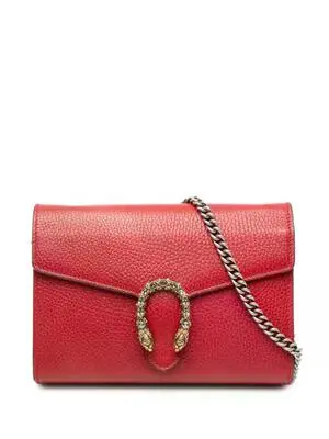 Gucci Calfskin Dionysus Wallet On Chain Crossbody Bag - Red
