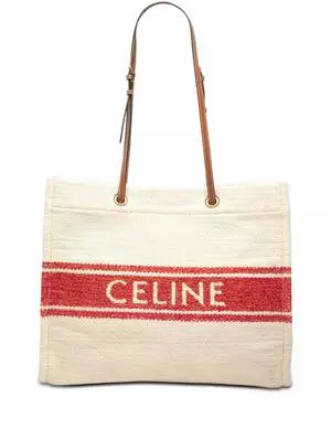 Celine Canvas Plein Soleil Square Cabas Tote Bag