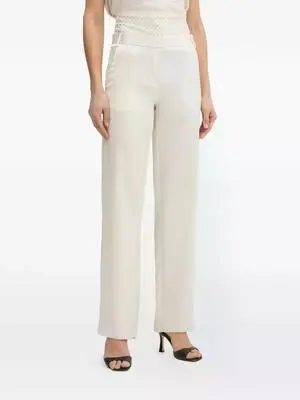 SIMONA CORSELLINI Satin Straight-leg Trousers