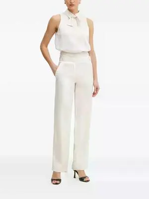 SIMONA CORSELLINI Satin Straight-leg Trousers