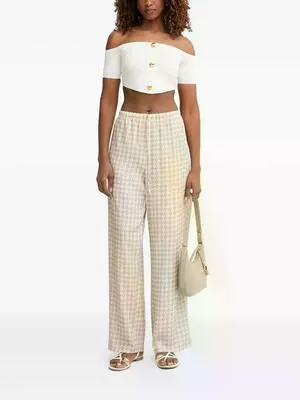 TRUSSARDI Check Pattern Drawstring Waist Trousers