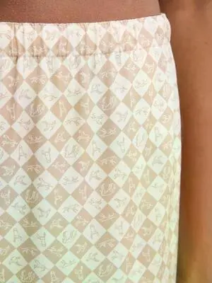 TRUSSARDI Check Pattern Drawstring Waist Trousers