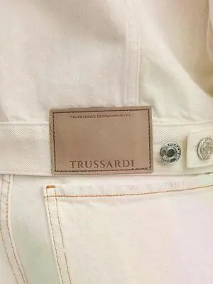 TRUSSARDI Cream White Denim Jacket
