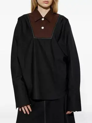 Marni Contrast-panel Top-stitched Polo Shirt