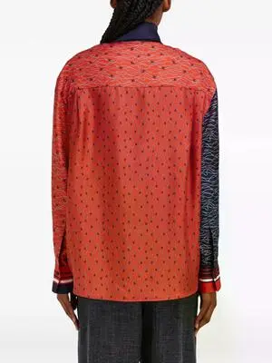 FERRAGAMO Silk Shirt With Bib Detail