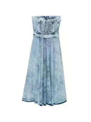 MARQUES' ALMEIDA Belted Strapless Midi Dress