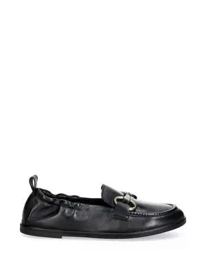 Marc O'polo Loafers With Gold Tone Horsebit Detailing - Black