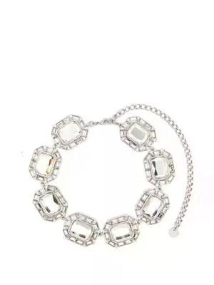 SELF-PORTRAIT Crystal Embellished Necklace - Silver