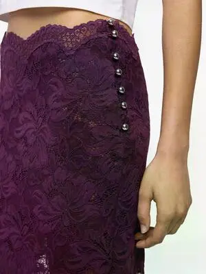 Rabanne Layered Lace Midi Skirt