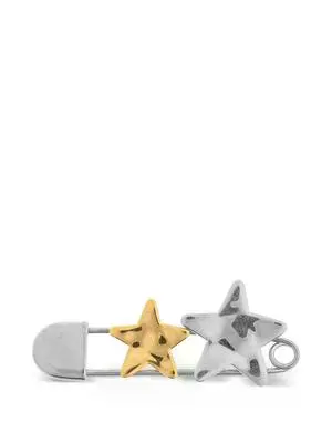 JIL SANDER Star Safety Pin Brooch - Silver