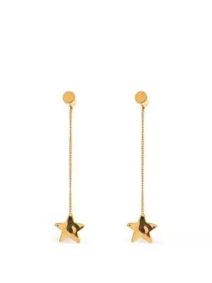 JIL SANDER Star Pendant Drop Earrings - Gold