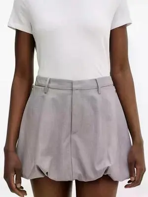 ISABELLE BLANCHE Bubble Hem Mini Skirt - Grey