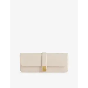 Khaite Blake Leather Clutch With Gold Tone Hardware - Burro