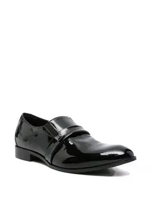 CARLO PIGNATELLI Patent Leather Strap Detail Loafers