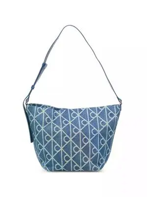 Calvin Klein Monogram Pattern Shoulder Bag - Blue