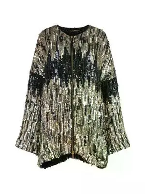 Alberta Ferretti Embellished Coat - Black