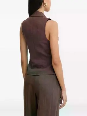 SIMONA CORSELLINI Peaked-lapel Button-up Vest