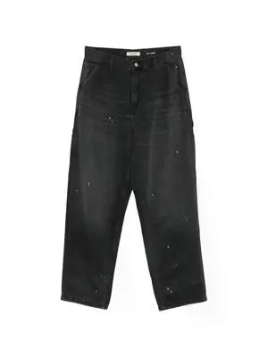 Carhartt Work In Progress Paint-splatter Washed Jeans - Black