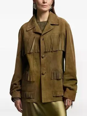 Ralph Lauren Lambskin Fringe-trimmed Jacket
