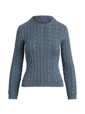 Ralph Lauren Cable-knit Crew Neck Sweater - Blue