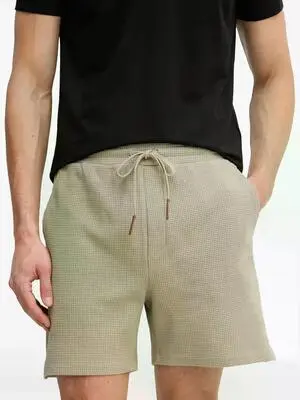TRUSSARDI Waffle Knit Drawstring Shorts - Green