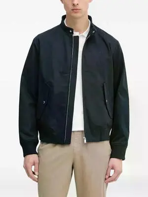 TRUSSARDI Logo Embroidered High-neck Zip-up Jacket